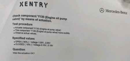 P06DA00 Mercedes: How to Fix y130 Oil Pump Valve